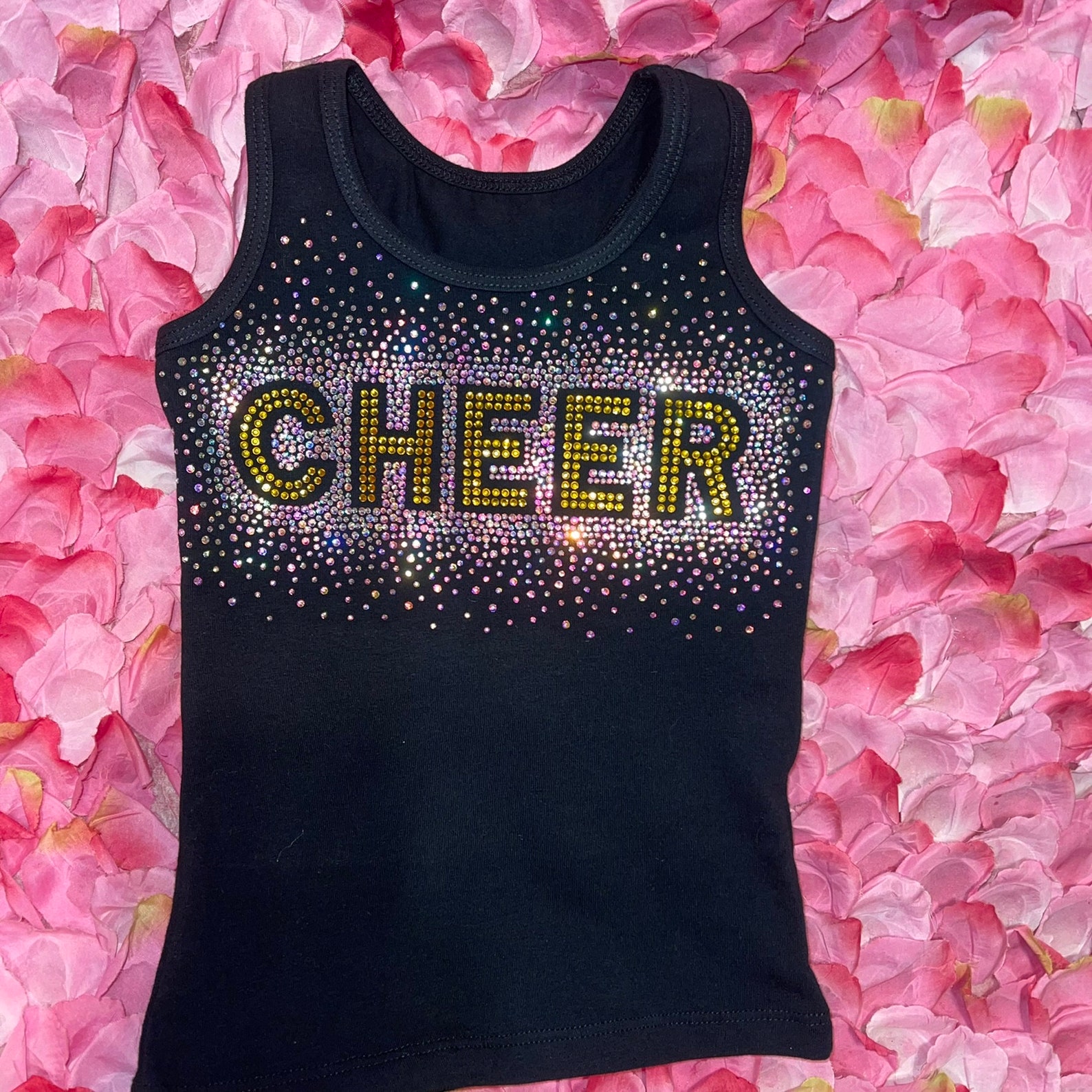Beautiful Scatter Rhinestone CHEER Tank Top With Choice of - Etsy