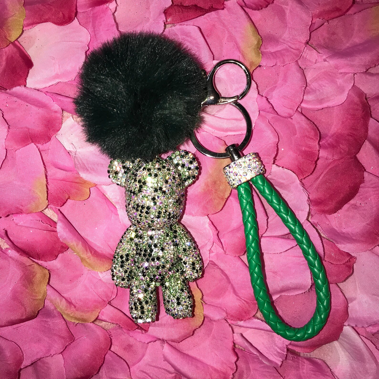BLING Bear Keychain!! Gorgeous Premium Rhinestone Bear in Choice of ...