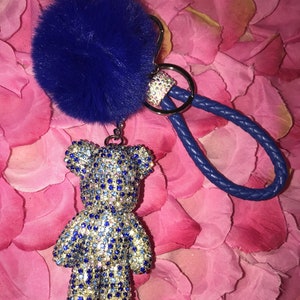 BLING Bear Keychain!! Gorgeous Premium Rhinestone Bear in Choice of ...