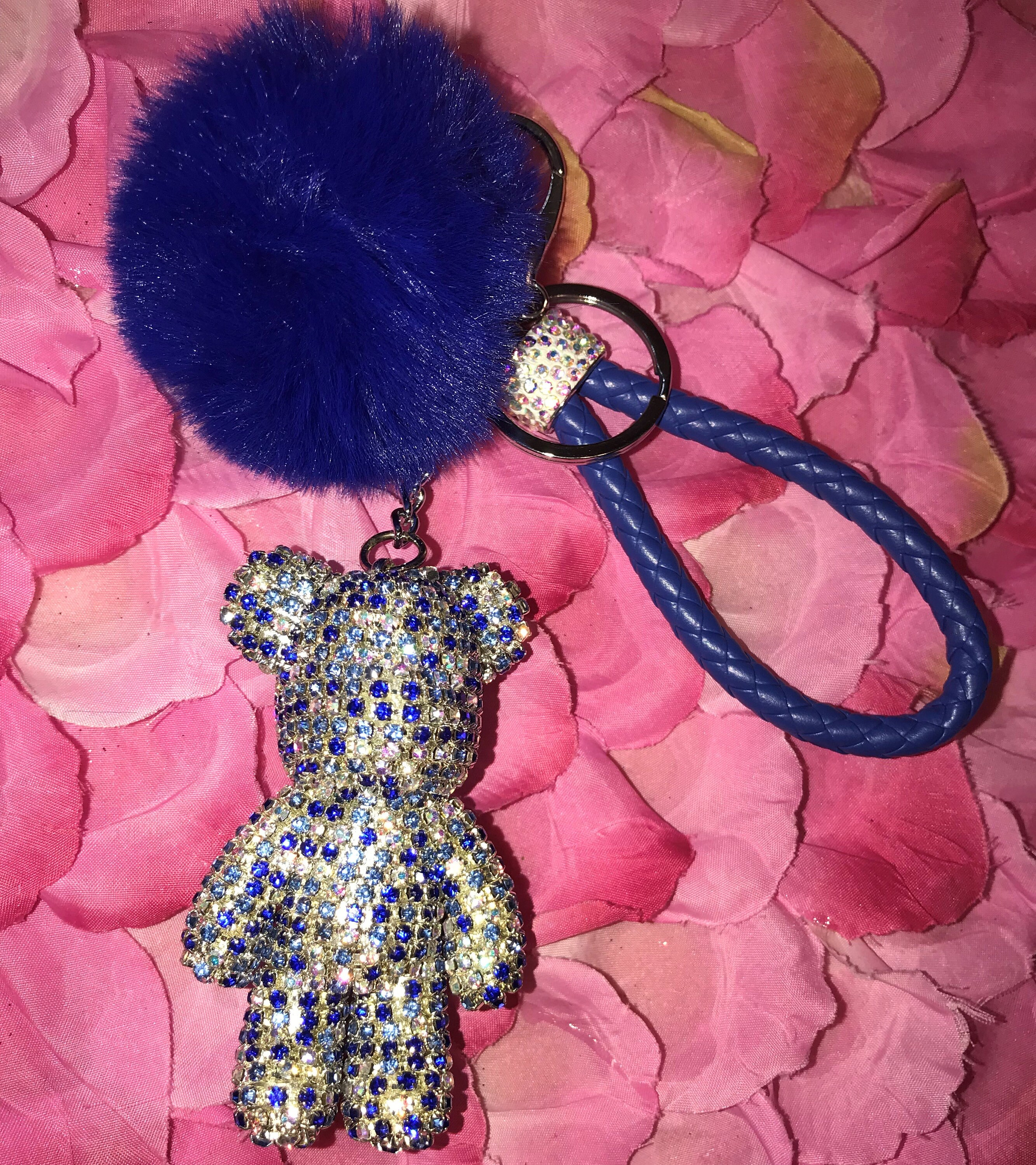 BLING Bear Keychain!! Gorgeous Premium Rhinestone Bear in Choice of ...