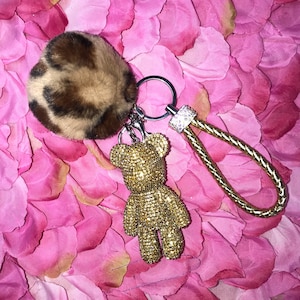 BLING Bear Keychain!! Gorgeous Premium Rhinestone Bear in Choice of ...