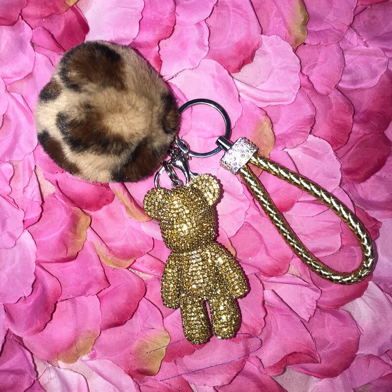BLING Bear Keychain!! Gorgeous Premium Rhinestone Bear in Choice of ...