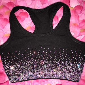 Heavy Ombré Style AB Rhinestone Cheer/ Dance Separates - Practice Bra ...