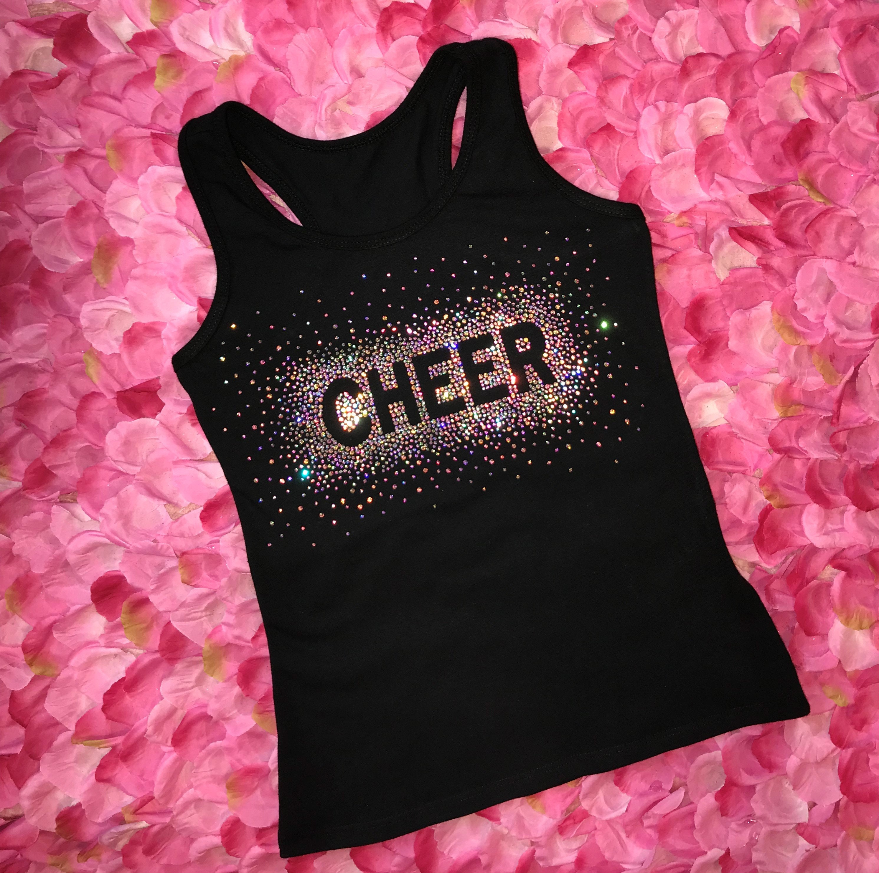 Beautiful Scatter Rhinestone CHEER Tank Top with Choice of | Etsy