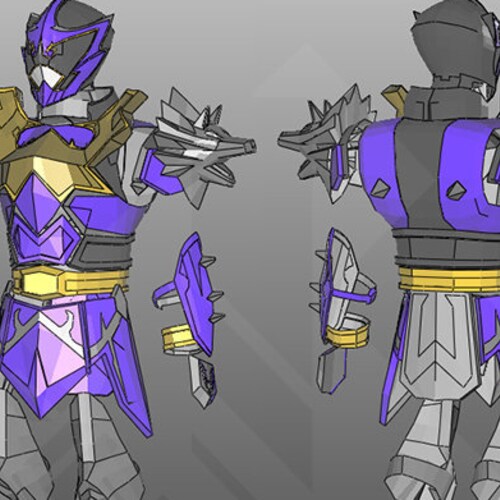 Violet Wolf Ranger From Jungle Fury for 3D Printing 3D Print | Etsy UK