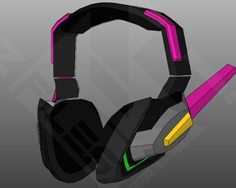 D.va's Headset Prop Kit / Wearable Cosplay / Overwatch Props / 3d ...