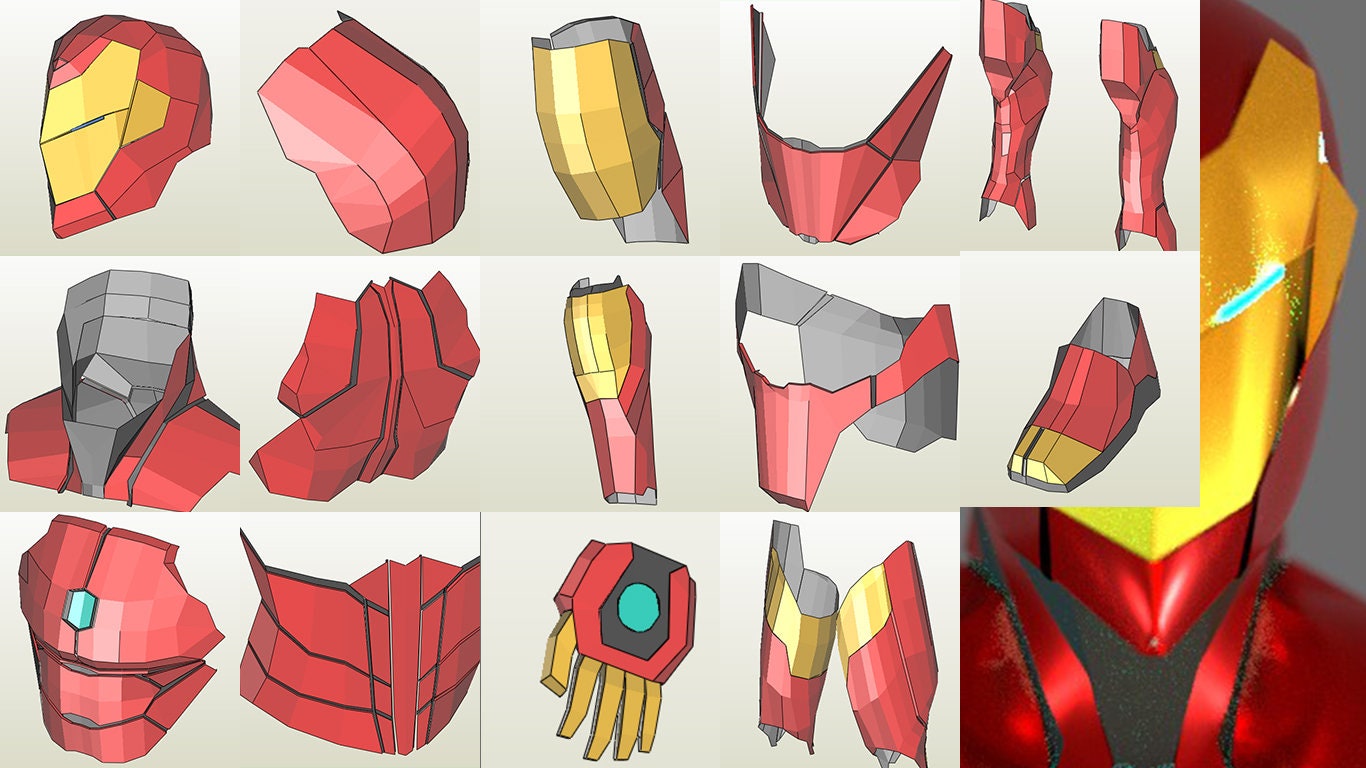 Iron Man Model 51 Prime Pepakura ACTUALIZACIÓN STL 2022 - Etsy México