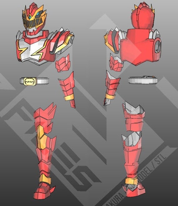 Max Ryusoul Red Pepakura Foam HD Cosplay - Etsy Australia