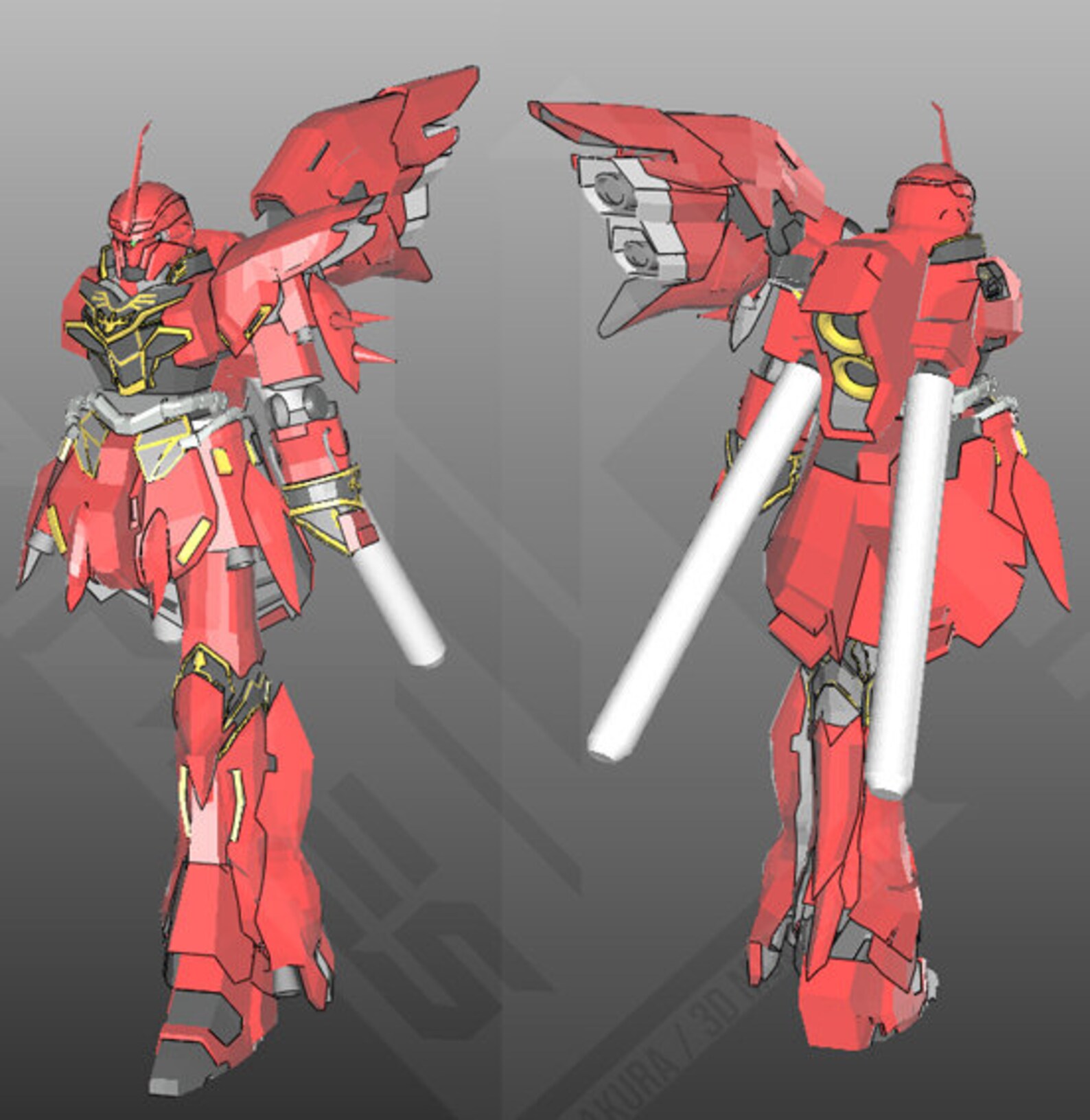 Sinanju Pepakura Foam Cosplay FULL HD - Etsy Canada