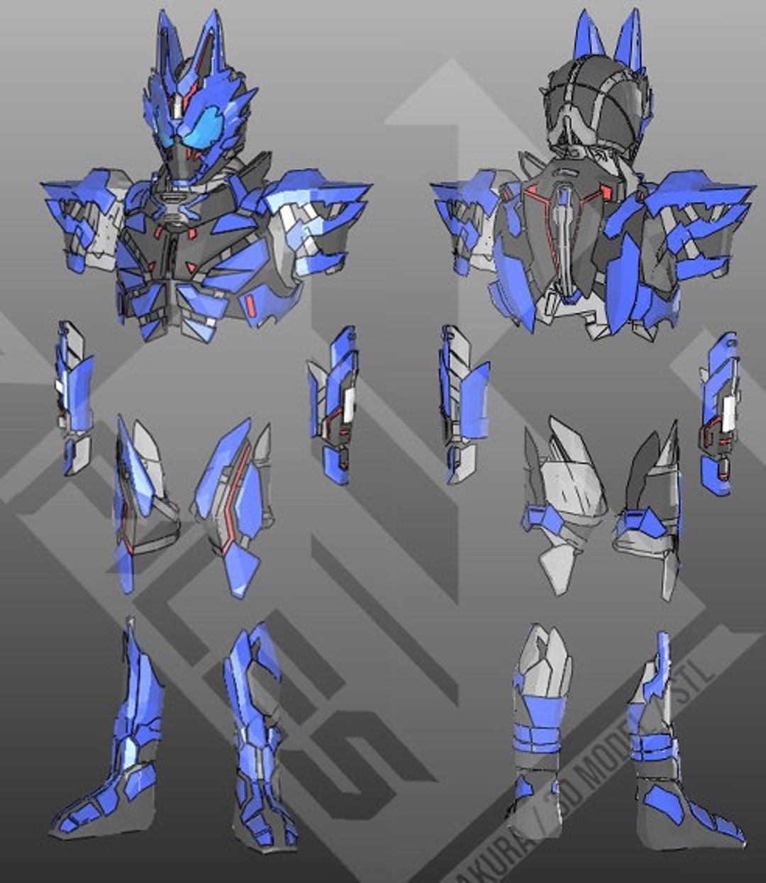 Kamen Rider Dire Wolf Pepakura HD Cosplay - Etsy Australia