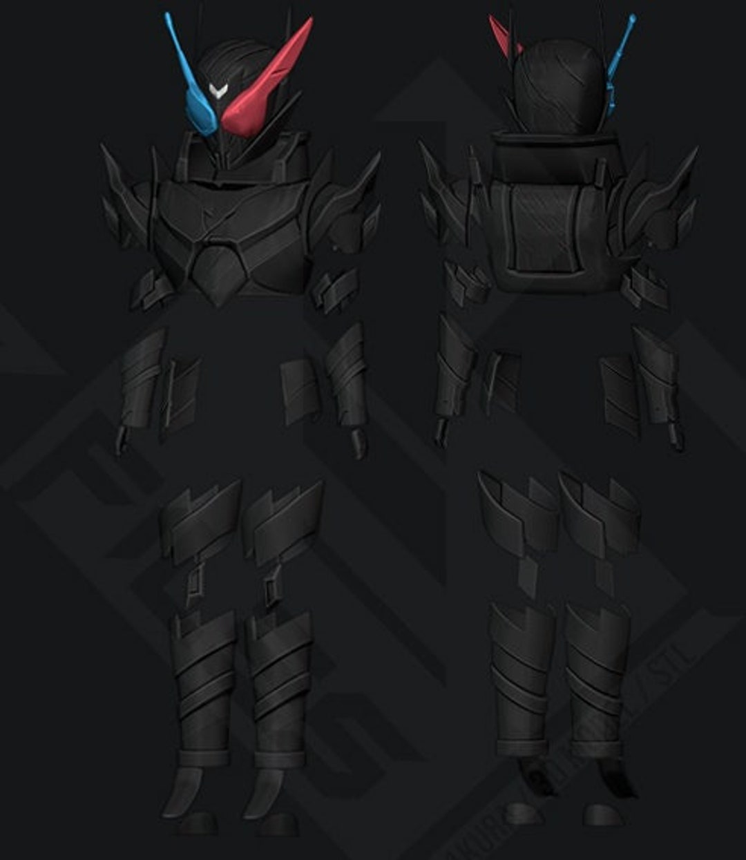 Kamen Rider Build Hazard Form 3D Print Cosplay - Etsy Singapore