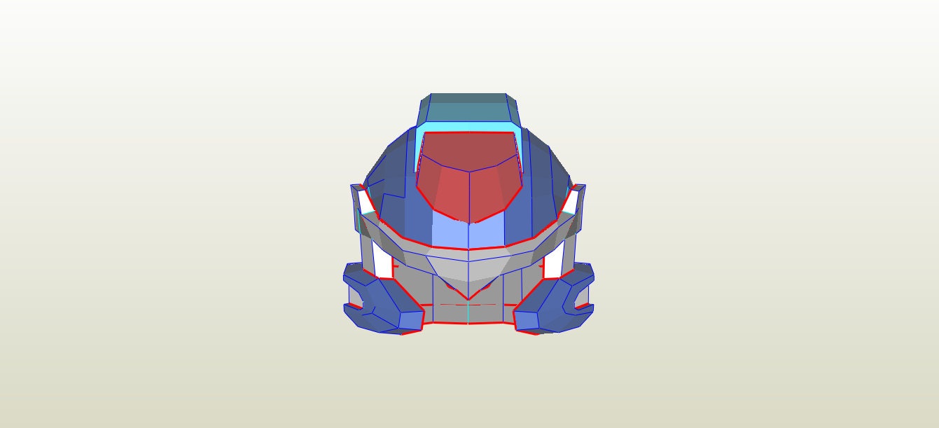 Model X Helmet From Megaman ZX Pepakura 3D Files - Etsy