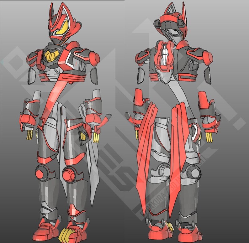 Kamen Rider Geats Boost MK 2 Pepakura Cosplay Template Foam - Etsy ...
