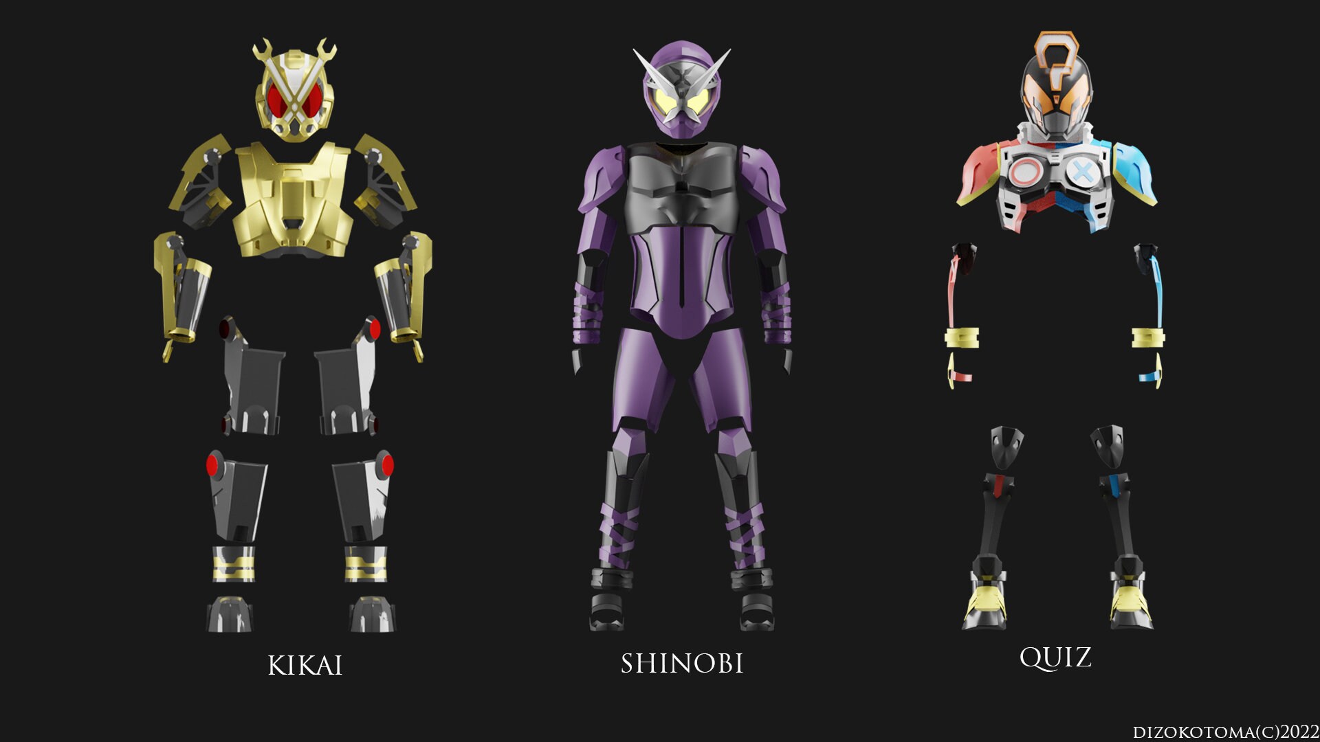 Kamen Rider Kikai / Shinobi / Quiz Pepakura Cosplay Vorlage Schaumstoff ... Kamen Rider Kikai / Shinobi / Quiz Pepakura Cosplay Vorlage Schaumstoff ...