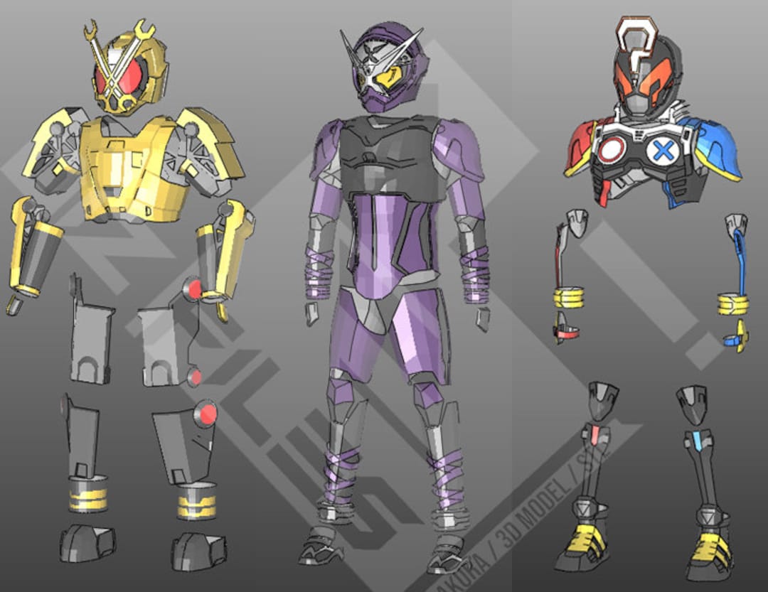 Kamen Rider Kikai / Shinobi / Quiz Pepakura Cosplay Template Foam - Etsy Kamen Rider Kikai / Shinobi / Quiz Pepakura Cosplay Template Foam - Etsy