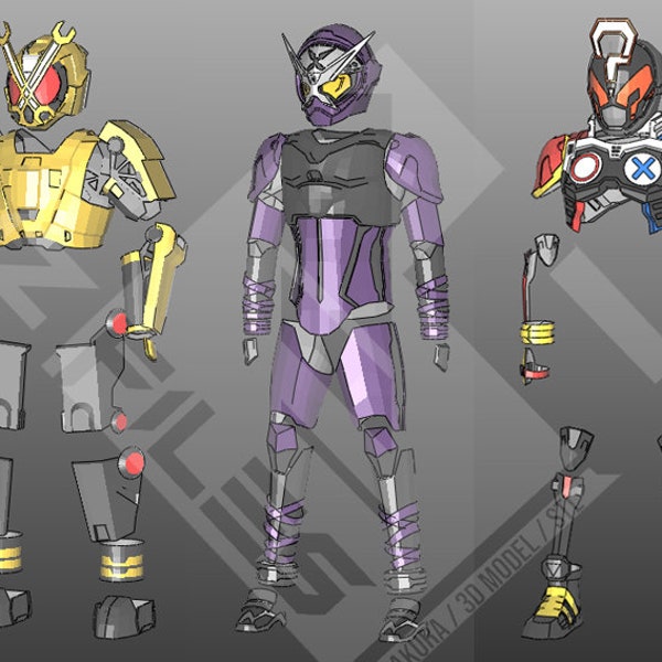 Kamen Rider Template Pepakura - Etsy
