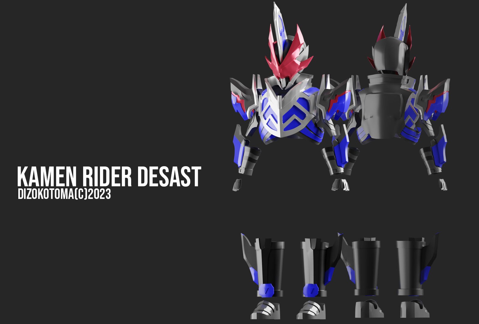 Kamen Rider Desast Pepakura Foam Cosplay Template HD - Etsy Australia