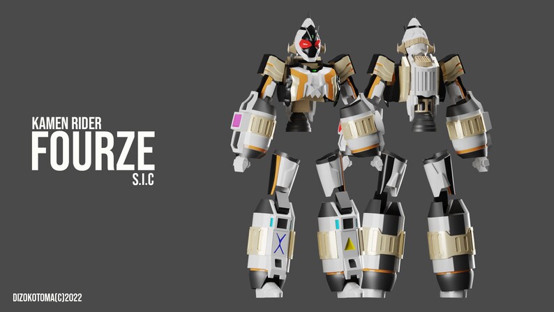 Kamen Rider Fouze S.I.C Pepakura HD Template Cosplay - Etsy