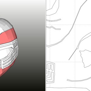 Power Rangers Ninja Storm Helmets Pepakura HD Foam Templates - Etsy
