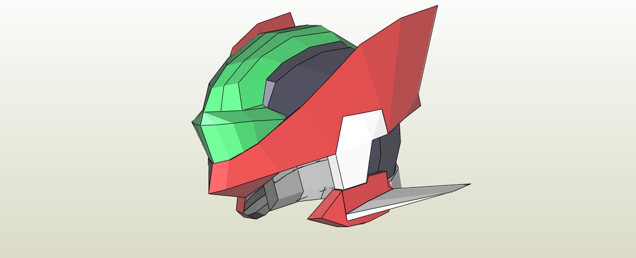 Model ZX Helmet From Megaman ZX Pepakura 3D Files - Etsy Ireland