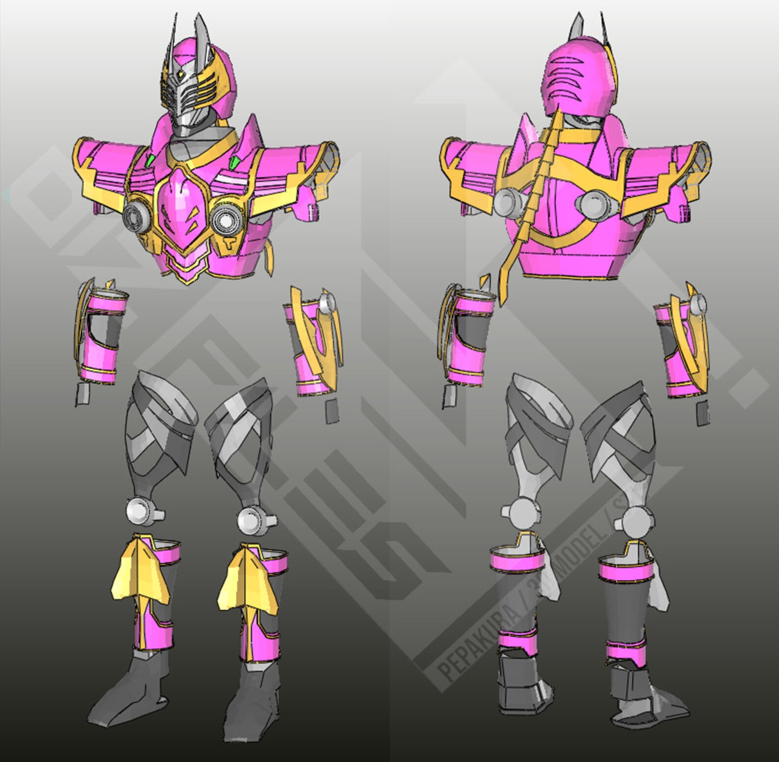 Kamen Rider Raia Survive Pepakra HD Foam Templates - Etsy Canada