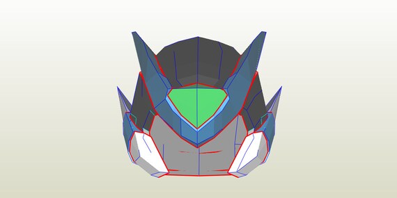 Megaman Zero Helmet Pepakura