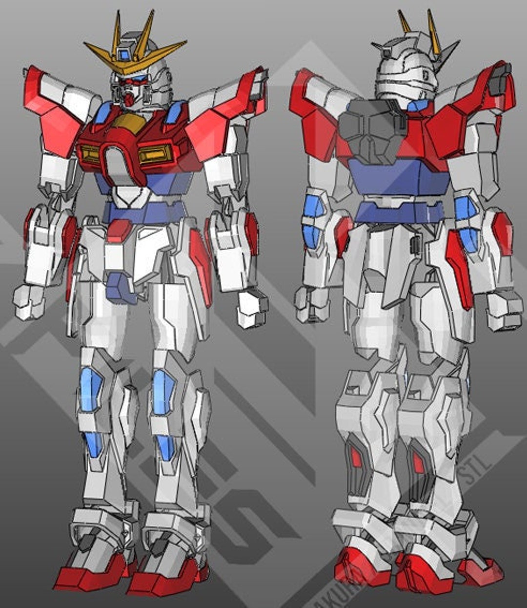 Build Burning Gundam Pepakura Foam HD Cosplay Templates - Etsy UK