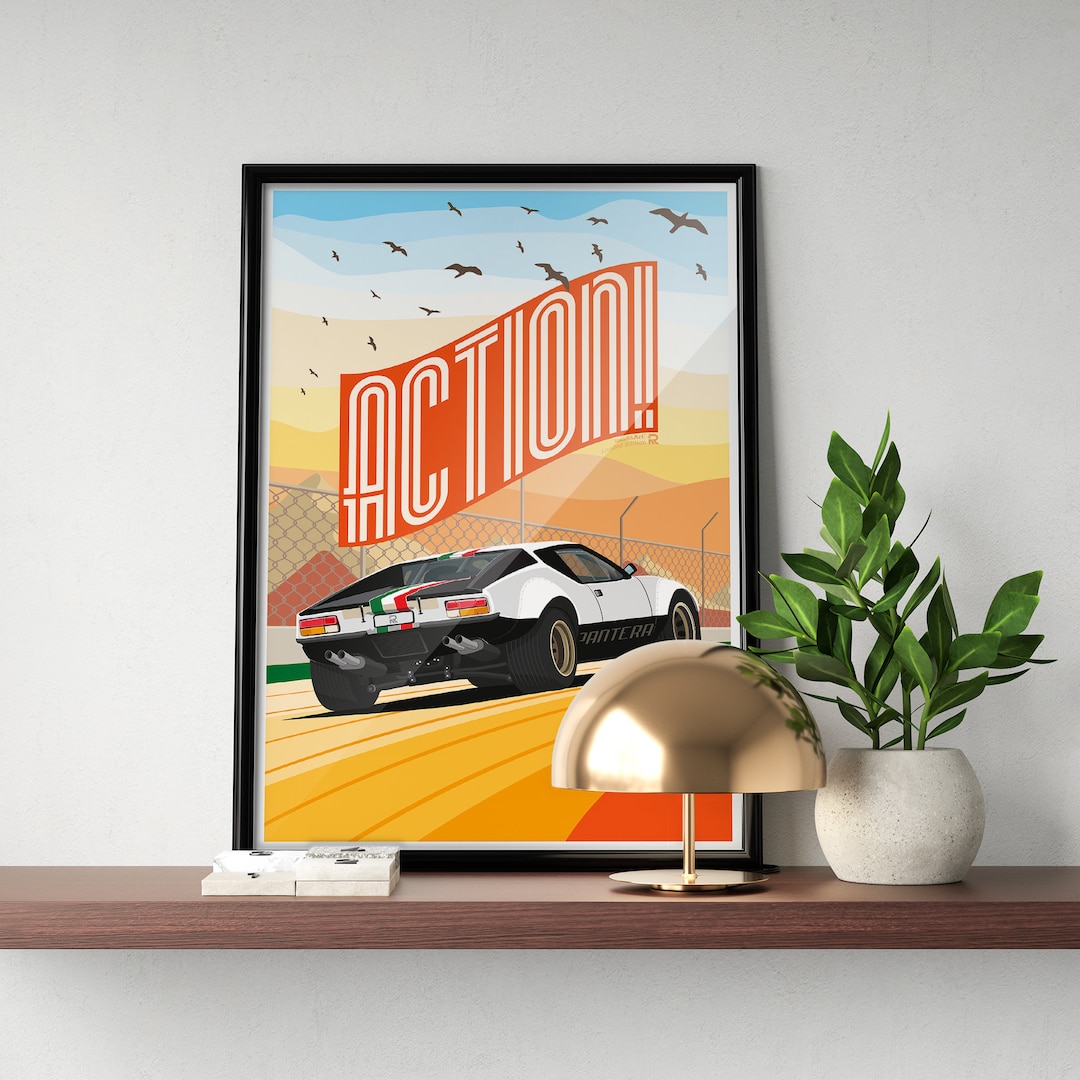 Detomaso Pantera GTS - Action Series Premium Poster | Classic | Vintage ...