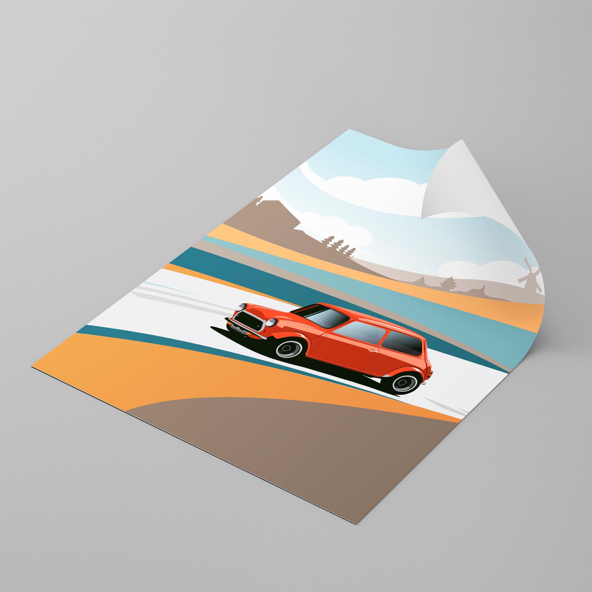 Austin Mini Cooper Art Print – Classic Car Poster - Etsy
