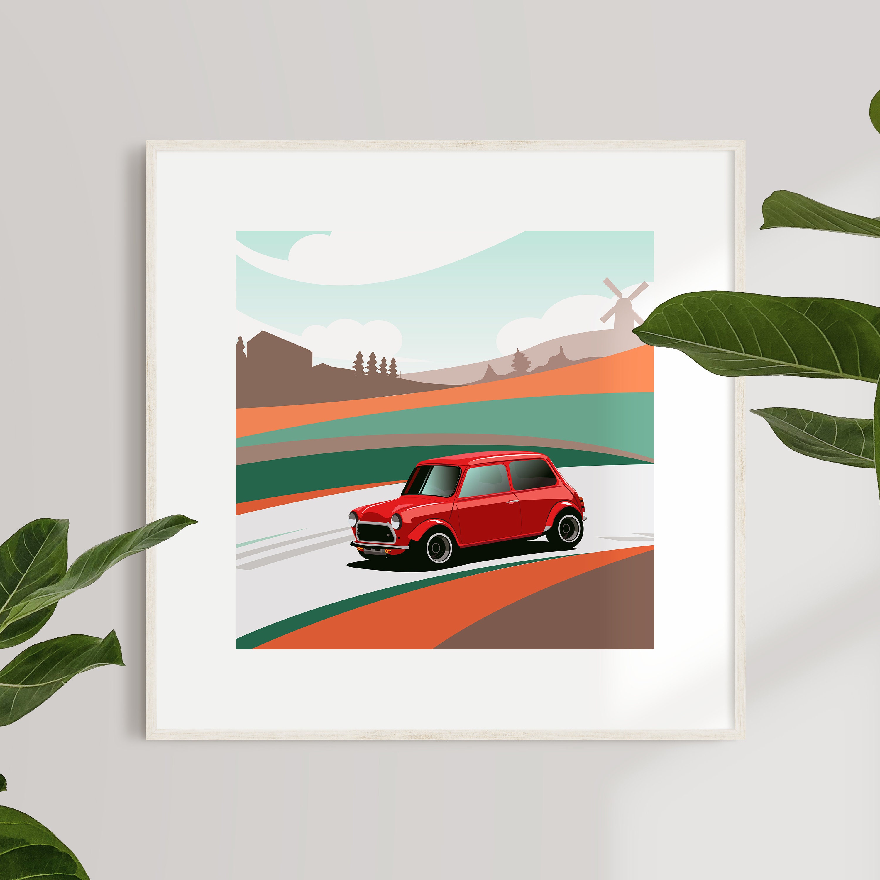 Austin Mini Cooper Art Print – Classic Car Poster - Etsy