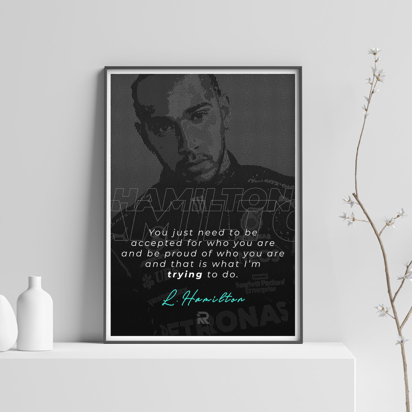 Lewis Hamilton Quotes Sayings Digital Download Poster | Minimal, Art ...