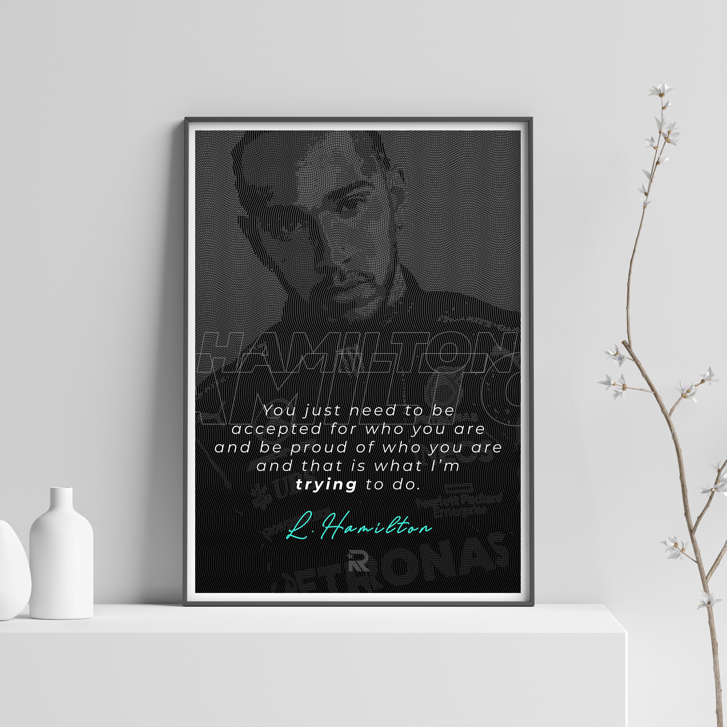 Lewis Hamilton Quotes Sayings Digital Download Poster | Minimal, Art ...