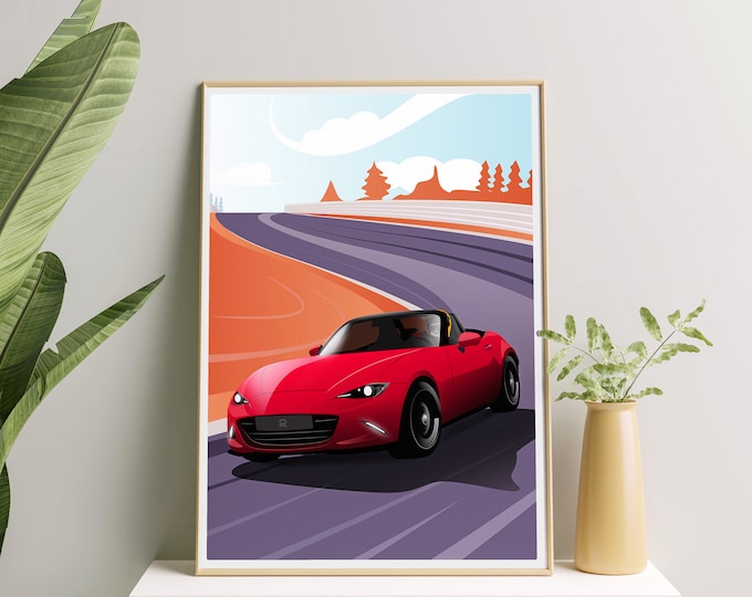 Mazda Miata ND RF Blueprint Poster - Etsy Canada