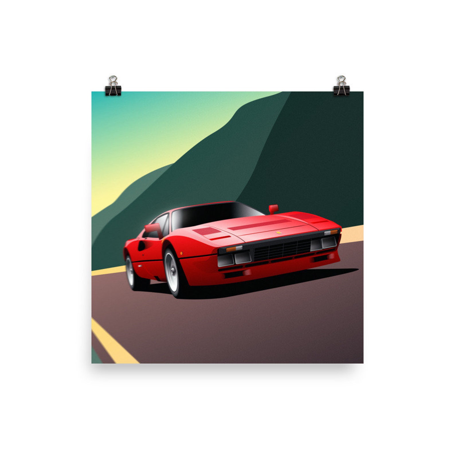 Ferrari 288 GTO - Style Art Premium Matte Poster | Classic | Vintage ...
