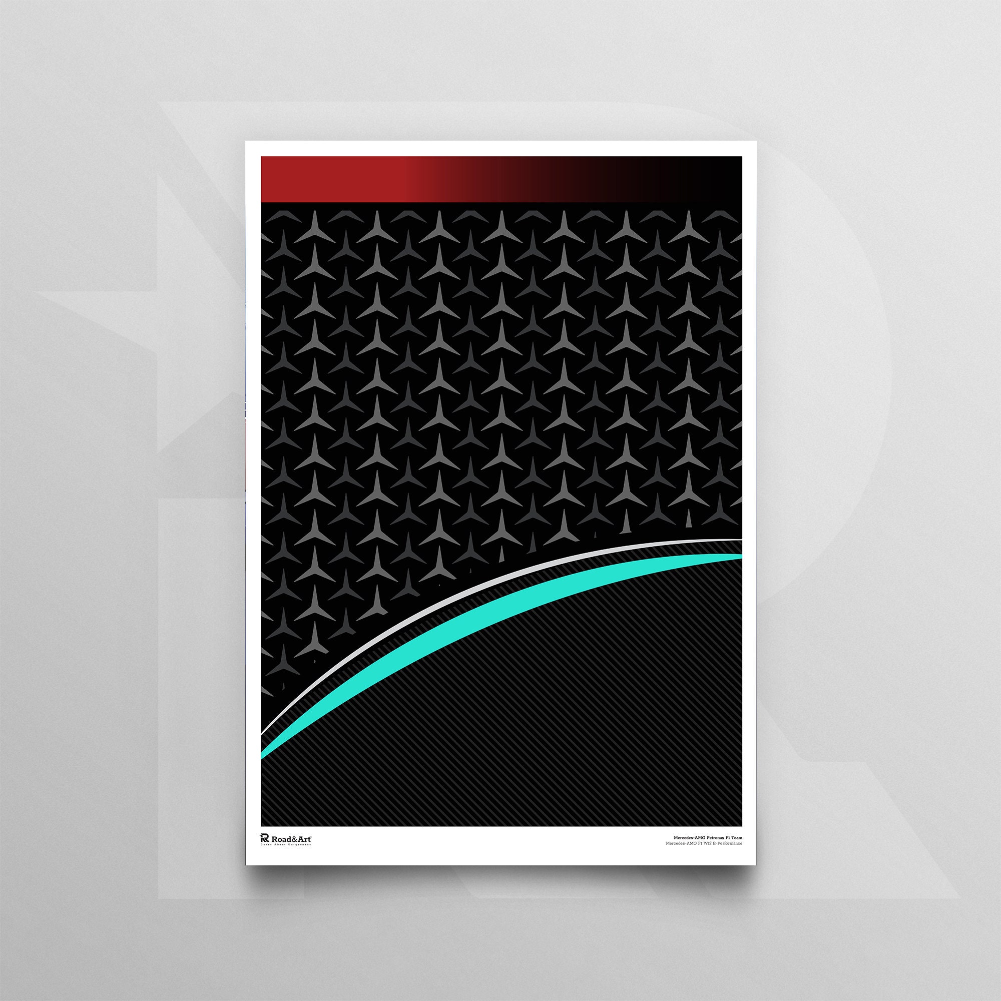 Mercedes AMG Petronas F1 Team Livery Digital Download Poster | Minimal ...