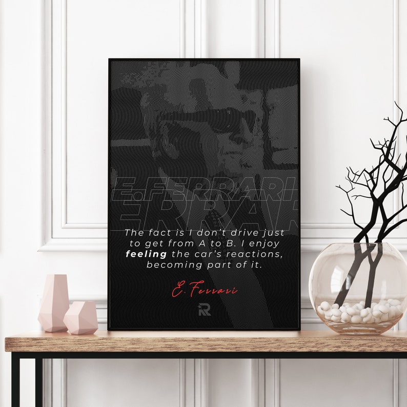 Enzo Ferrari Quotes Sayings Digital Download Poster | Minimal, Art ...