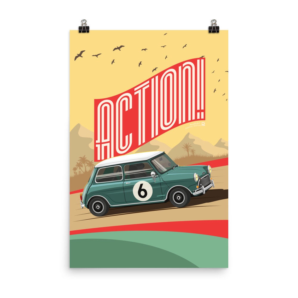 Austin MINI Cooper S - Action Series Premium Poster | Classic | Vintage ...