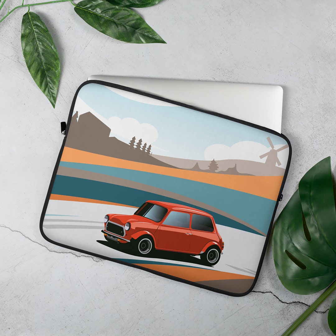 Austin Mini Cooper Laptop Sleeve | Retro Car Art - Etsy