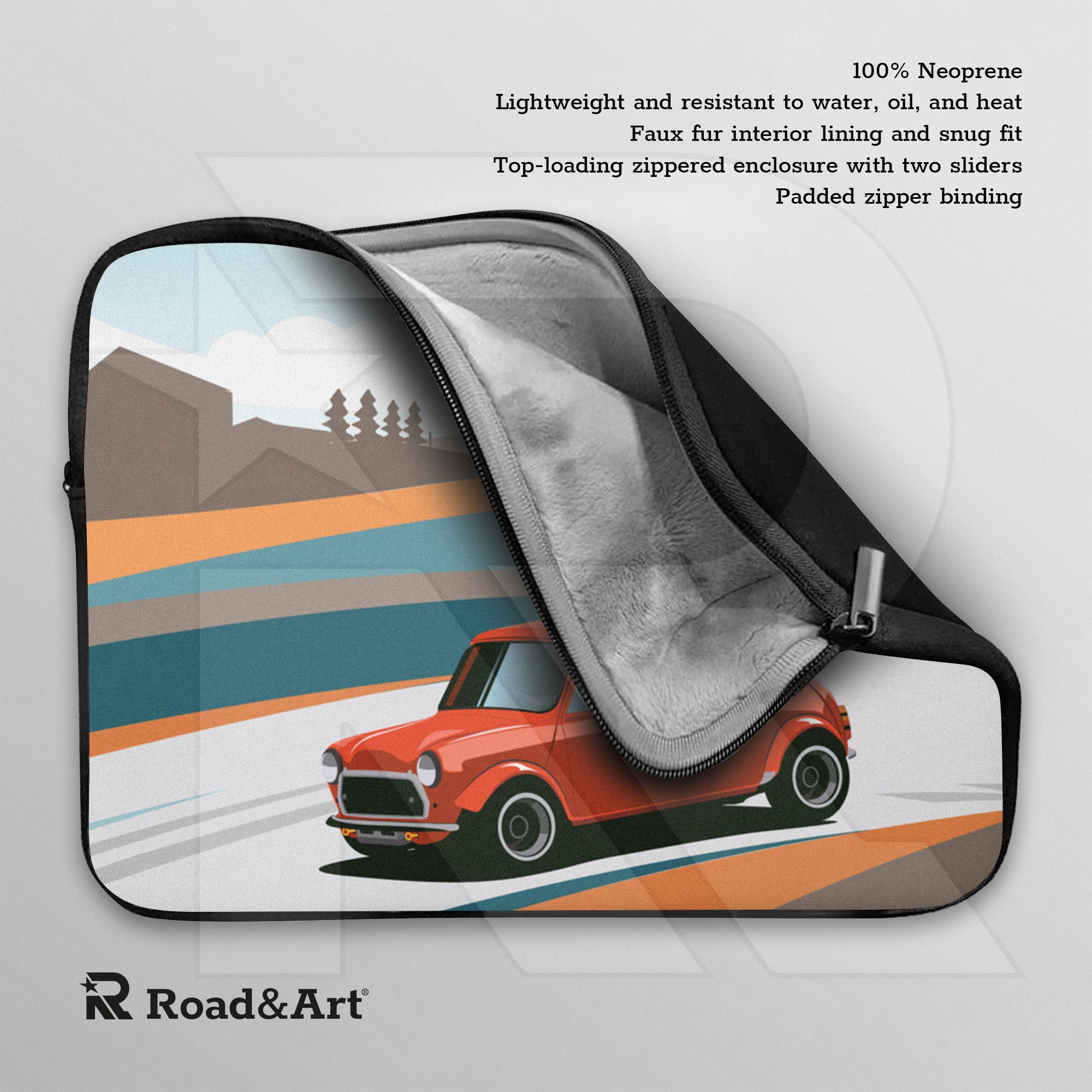 Austin Mini Cooper Laptop Sleeve | Retro Car Art - Etsy