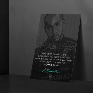 Lewis Hamilton Quotes Sayings Digital Download Poster | Minimal, Art ...