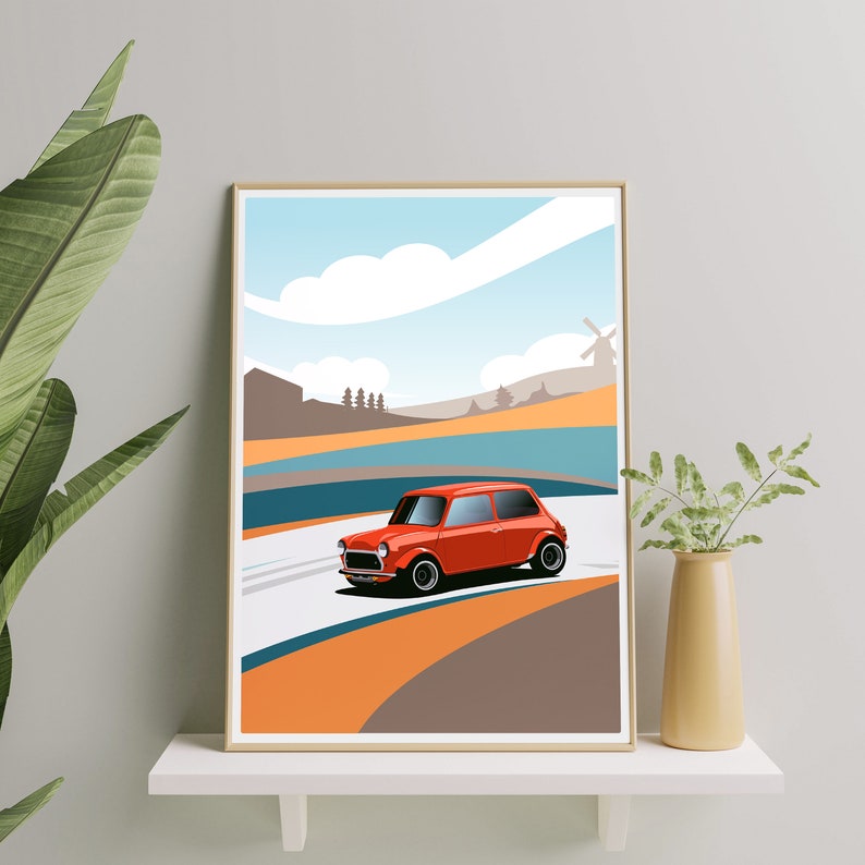 Austin MINI Cooper S - Style Art Natural Premium Poster | Classic ...