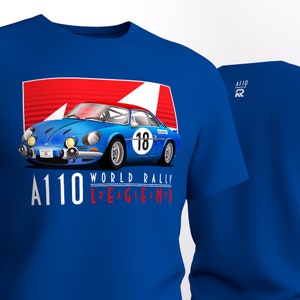 Alpine A110 - Rally Legend - T-shirt | WRC | Historic | Car | Racing ...