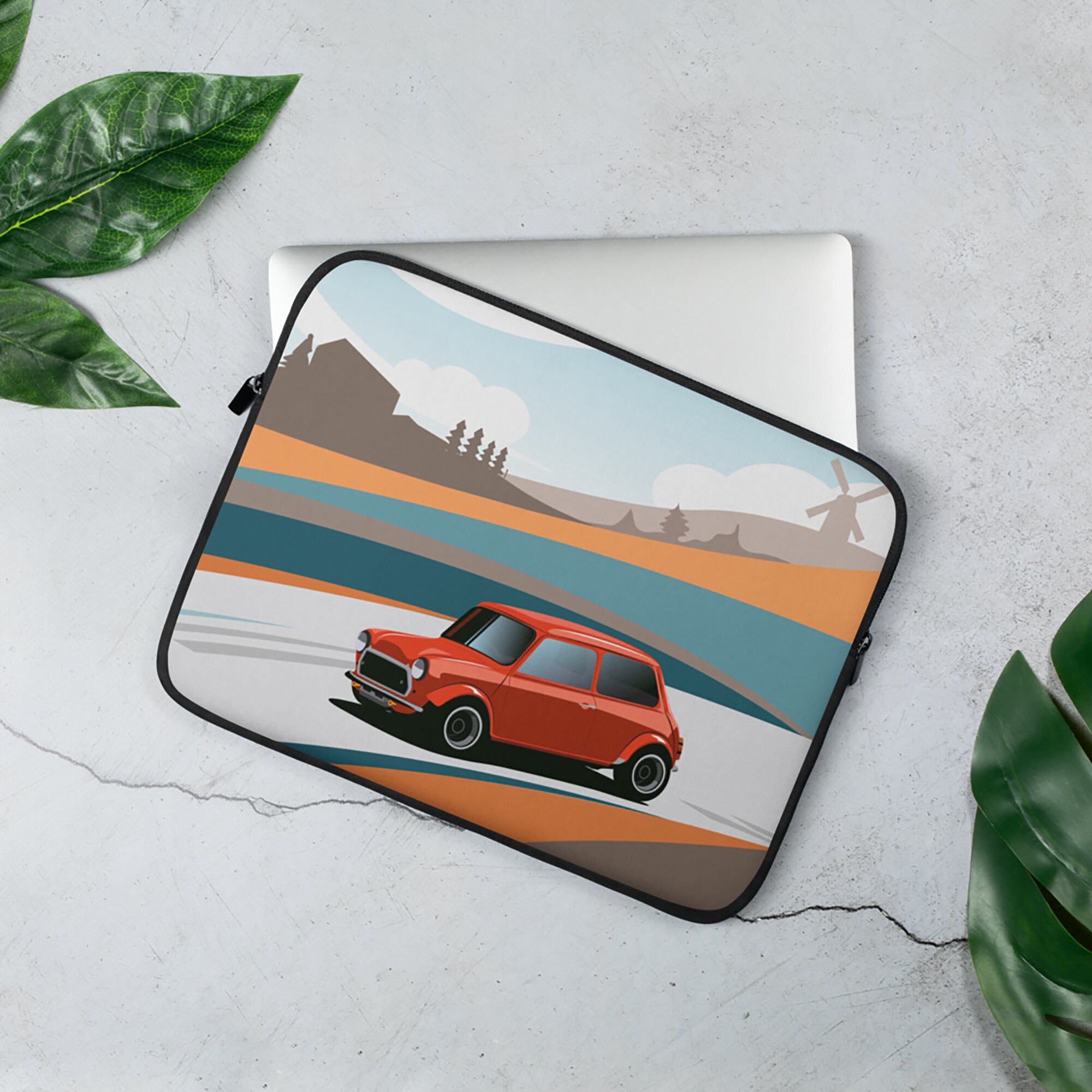 Austin Mini Cooper Laptop Sleeve | Retro Car Art - Etsy