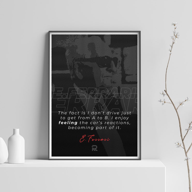 Enzo Ferrari Quotes Sayings Digital Download Poster | Minimal, Art ...