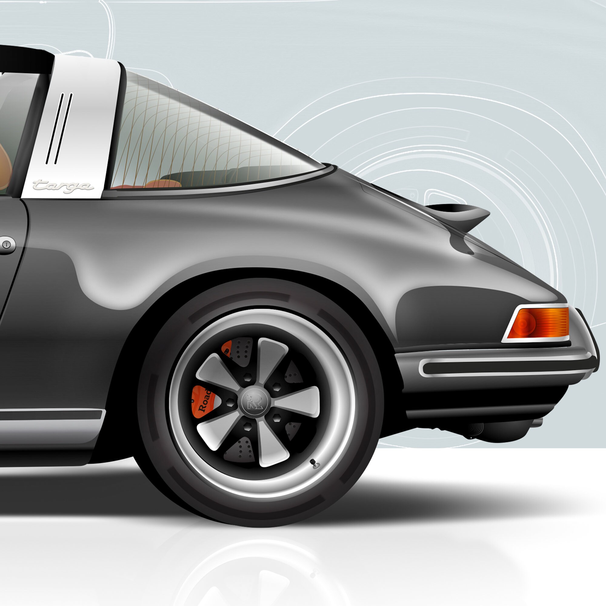 Singer Porsche Targa Collector's Edition Premium Matte Poster Retro ...