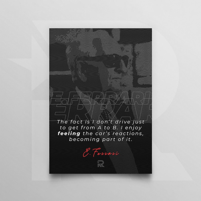 Enzo Ferrari Quotes Sayings Digital Download Poster | Minimal, Art ...