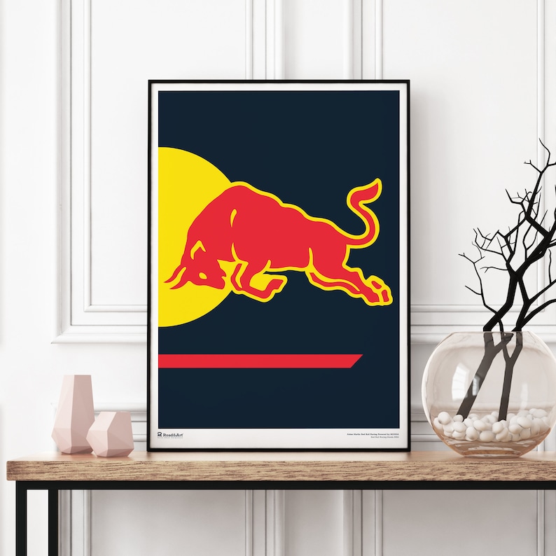 Redbull Racing F1 Team Livery Digital Download Poster | Minimal, Art ...