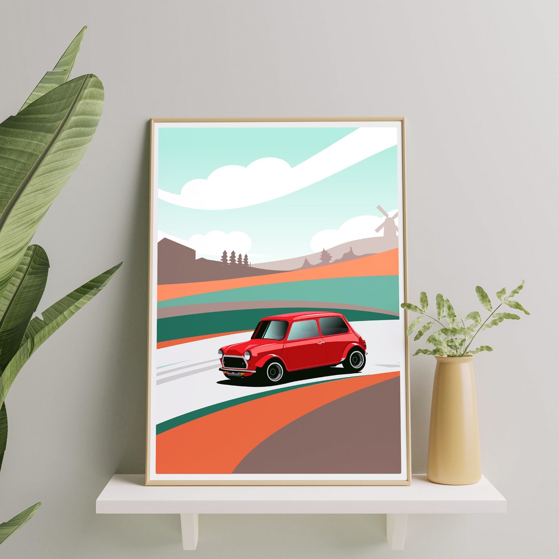 Austin Mini Cooper Art Print – Classic Car Poster - Etsy
