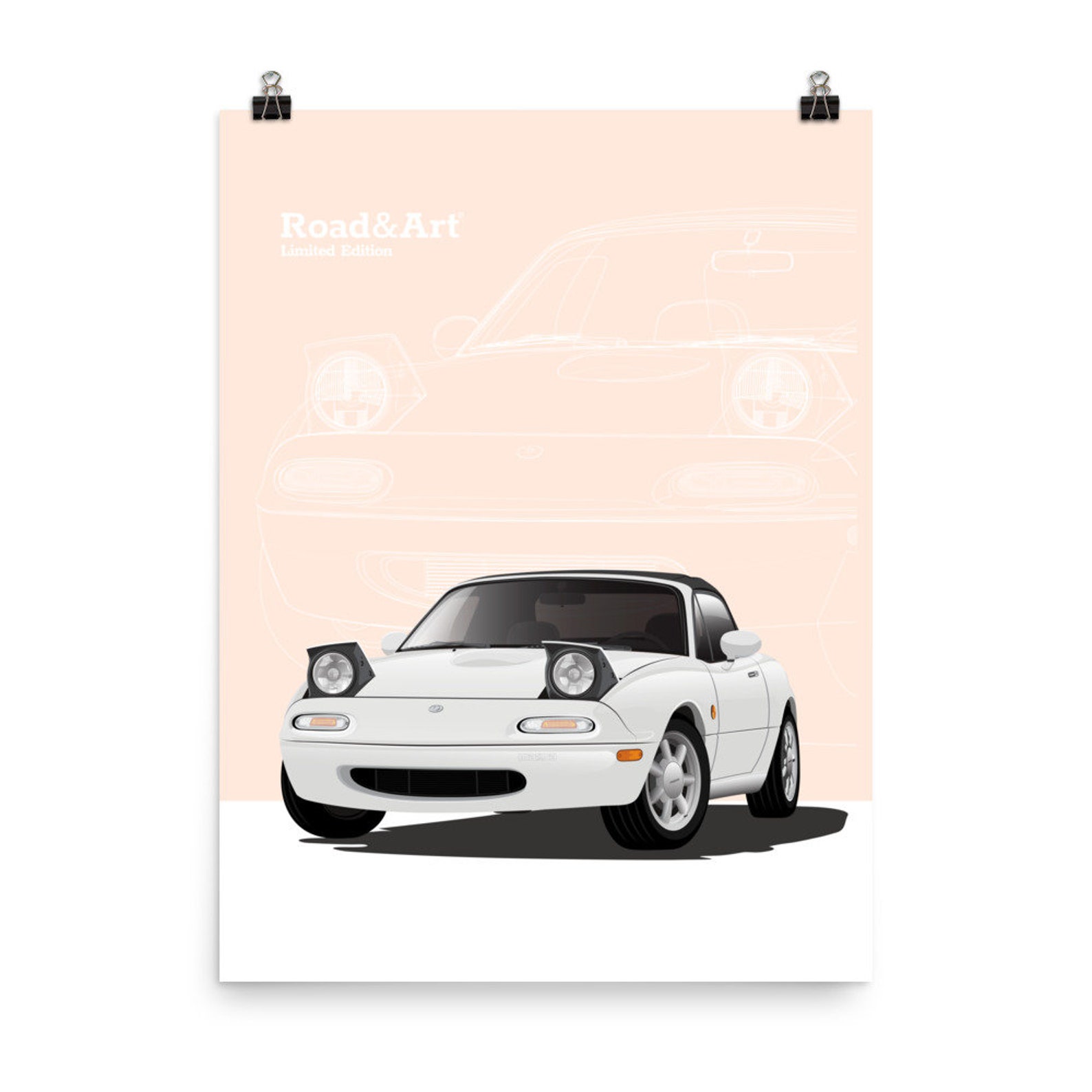 Mazda MX5 Miata Poster – Retro Japanese Car Wall Art Print - Etsy