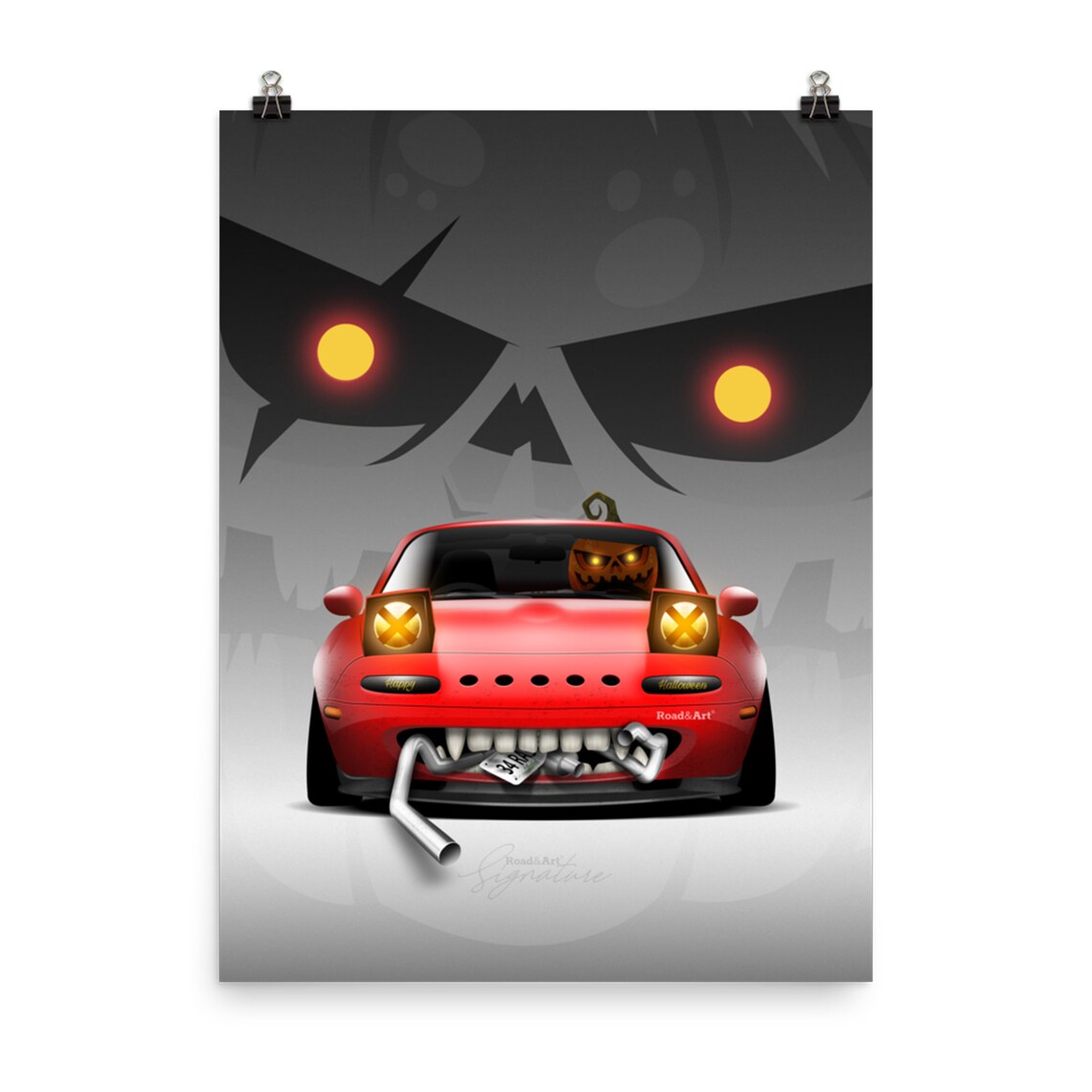 Halloween Mazda Miata Poster – Vintage Car Wall Art Print - Etsy